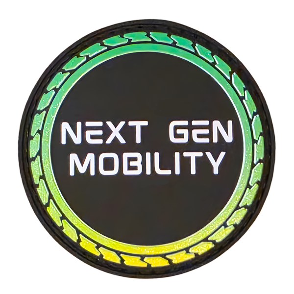 2.5" Round PVC Patch - Next Gen Mobility Logo - Velcro